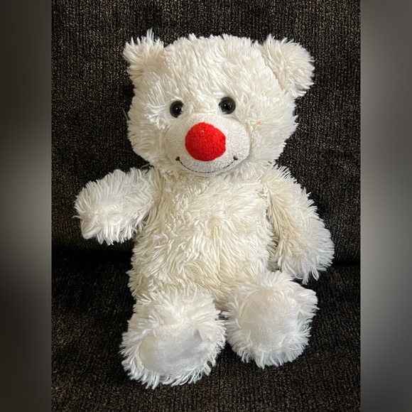 Unbranded | Toys | Vintage 1 White Teddy Bear Plush With Beady Eyes ...